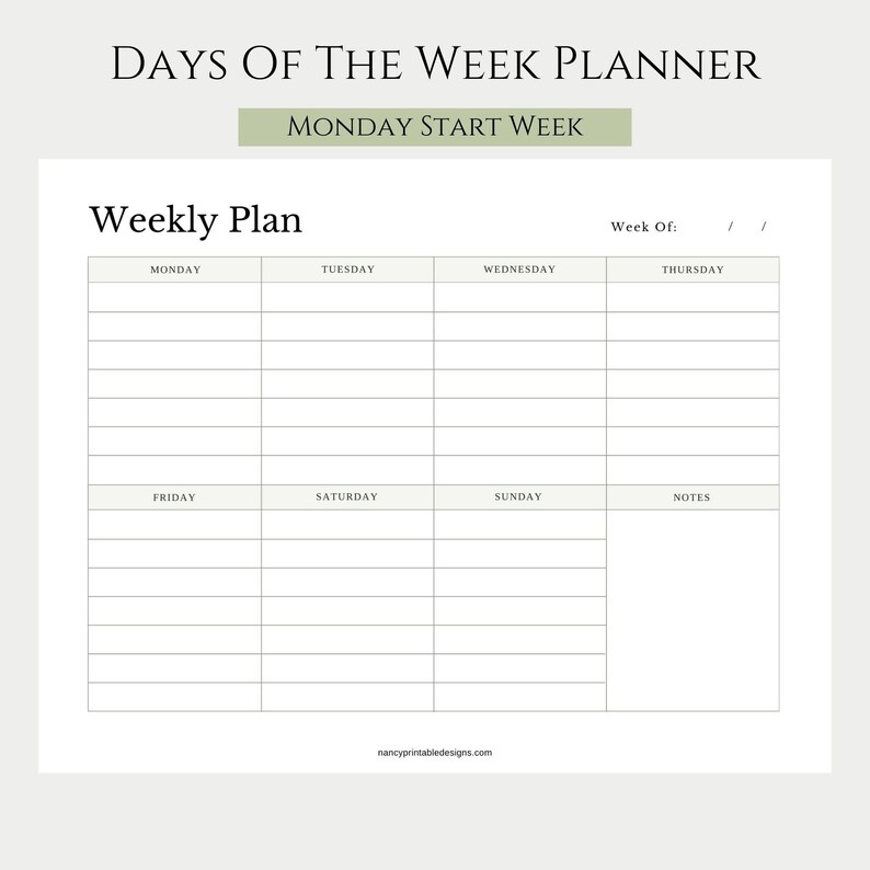 Weekly Daily Planner Printable, Weekly to Do List, Daily Goal Checklist ...