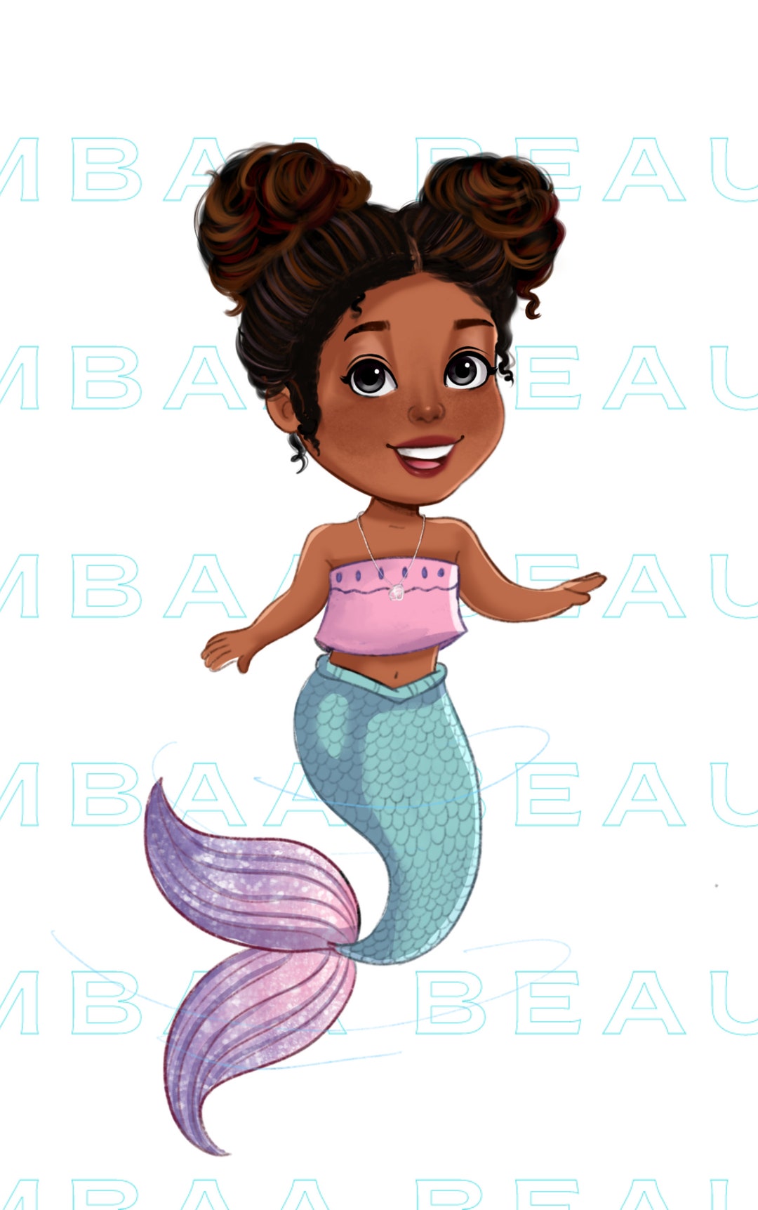 Black Mermaid Clipart - Etsy