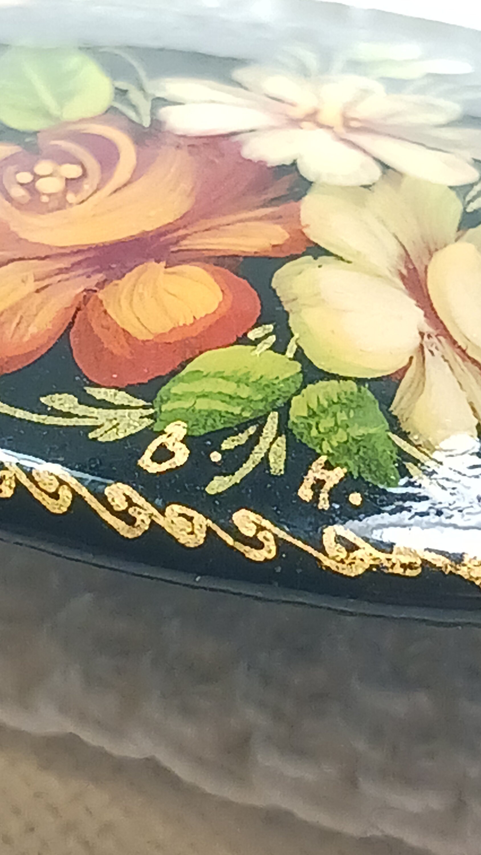 Vintage Lacquer Flower Brooch, Russian Signed Wood Pin, 1960s, Vintage ...