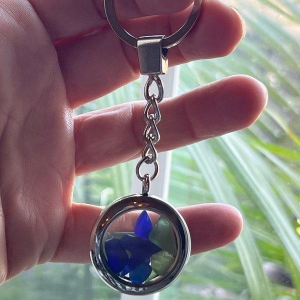 Sea Glass Keychain - Etsy