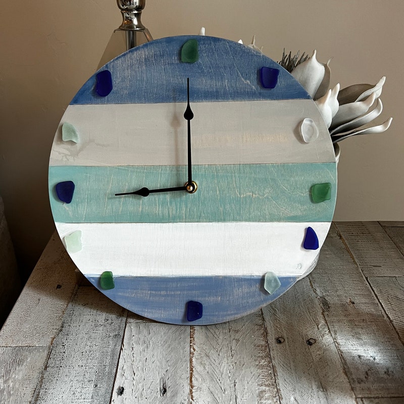 Sea Glass Clock - Etsy