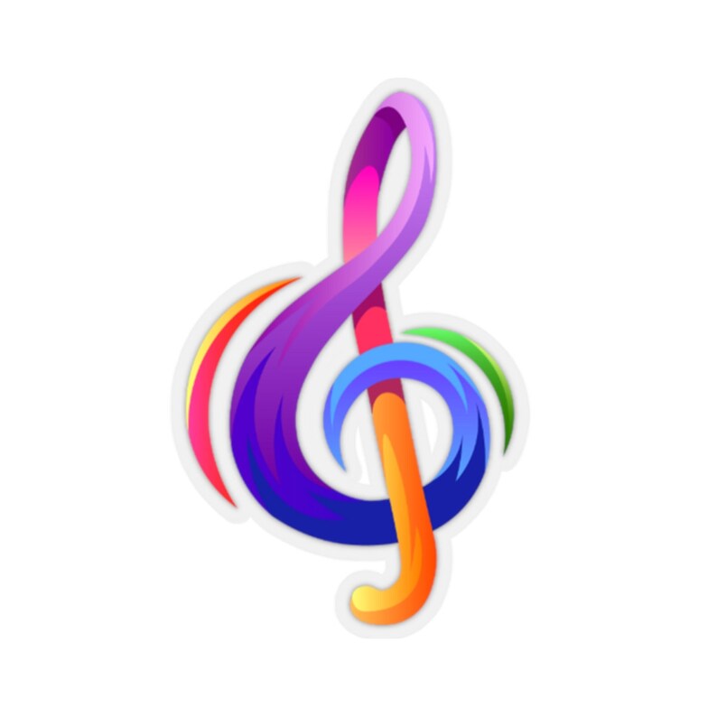 Treble Clef Sticker - Etsy