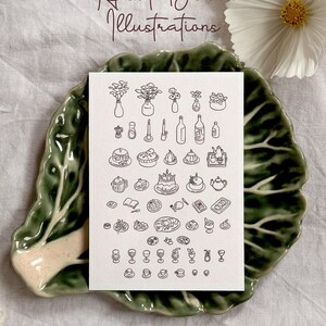 Minimal Hand Drawn Dinner Party Menu Invitation, Reception Dinner ...