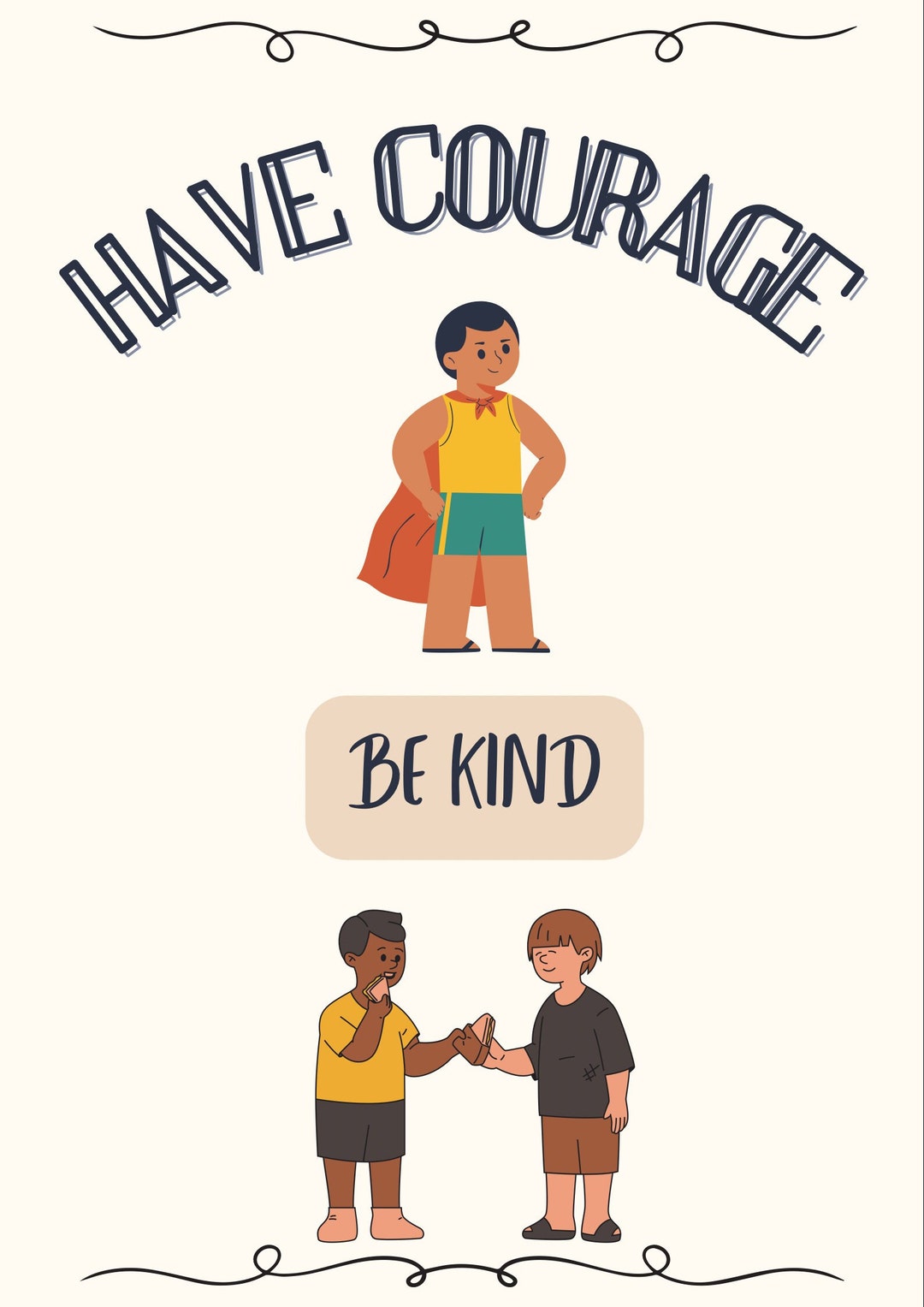 Have Courage Be Kind Classroom Poster - Etsy