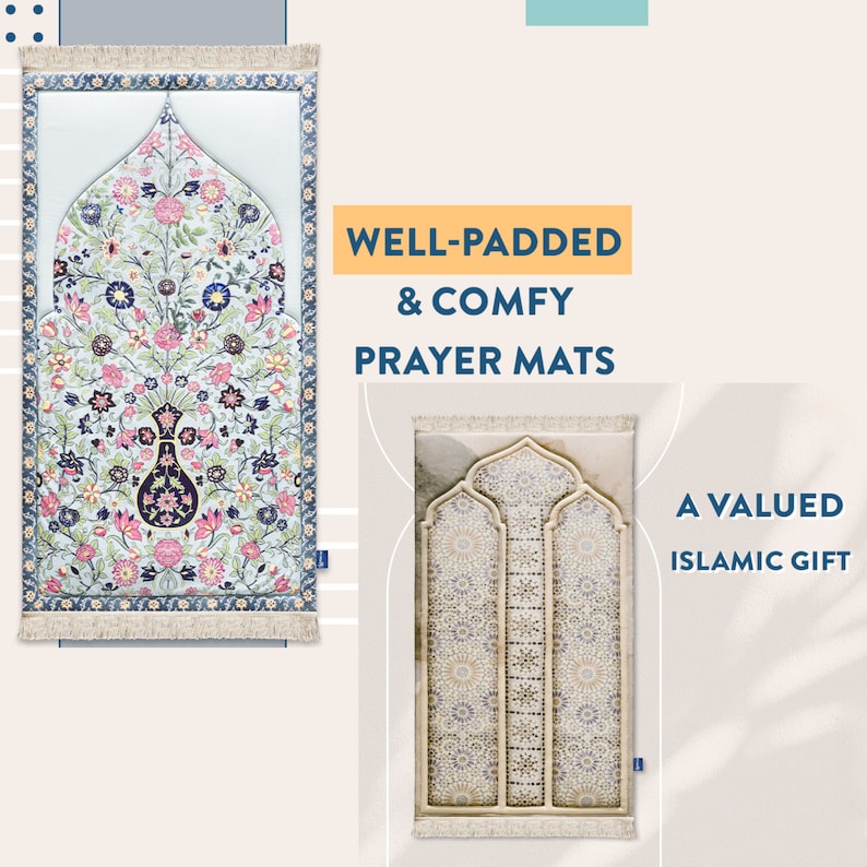 Premium Padded Prayer Rugs/mats Printed on a Soft Suede Fabric With 0.6 ...