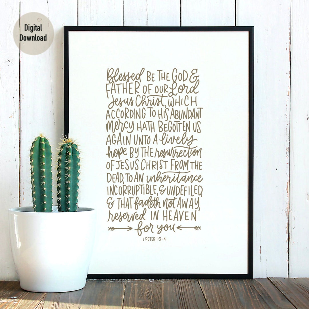 Scripture Art Download, King James Version, Bible Verse Wall Art ...
