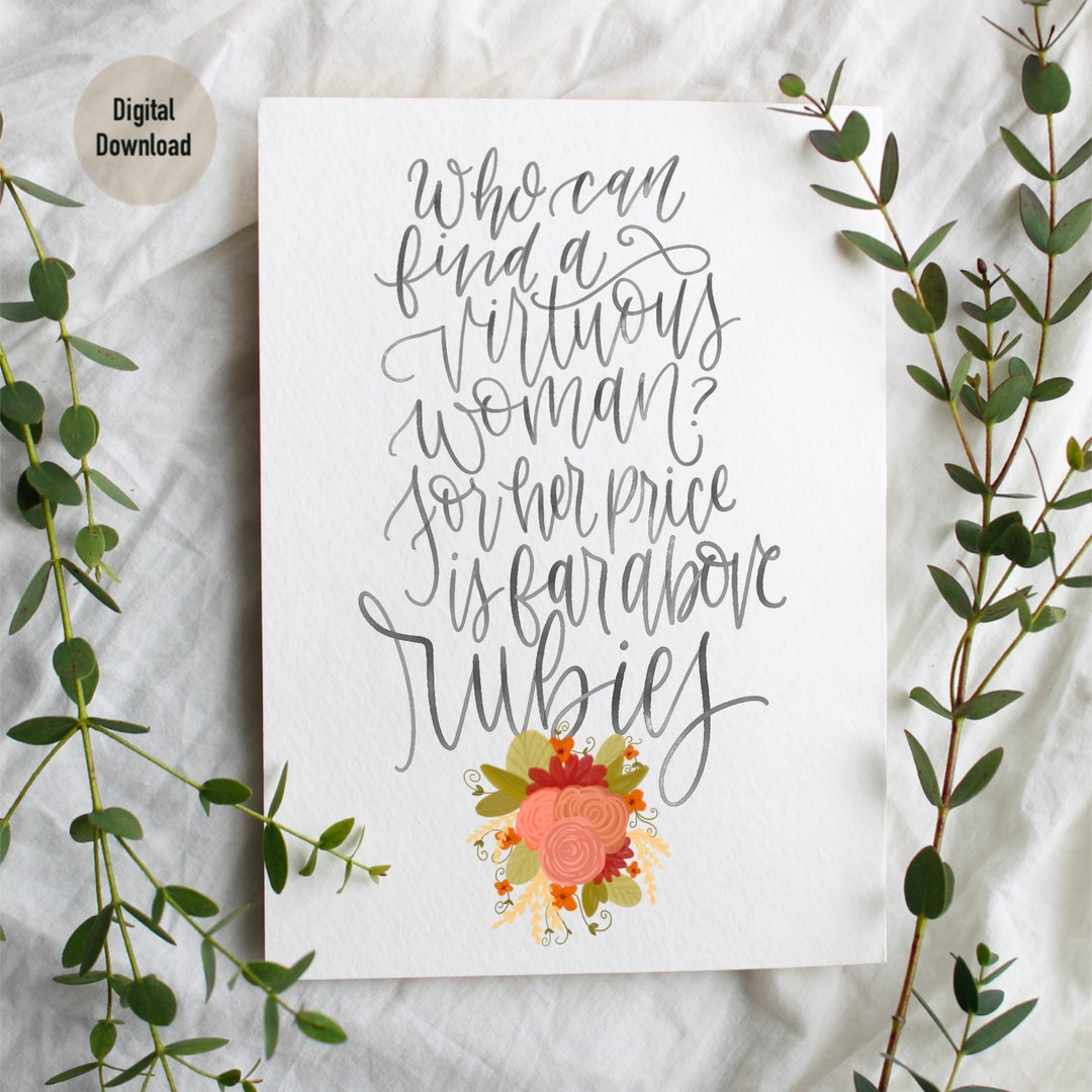 Proverbs 31 Printable Scripture Memory Cards. Perfect Gift for Mother's ...