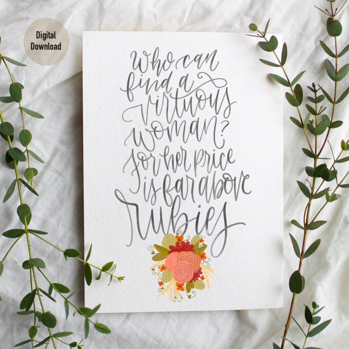 Proverbs 31 Scripture Memory Cards: Printable Gift for Mother's Day ...
