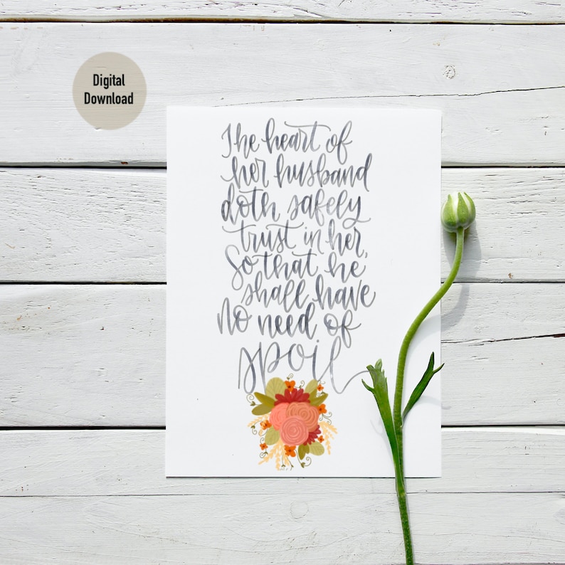 Proverbs 31 Scripture Memory Cards: Printable Gift for Mother's Day ...