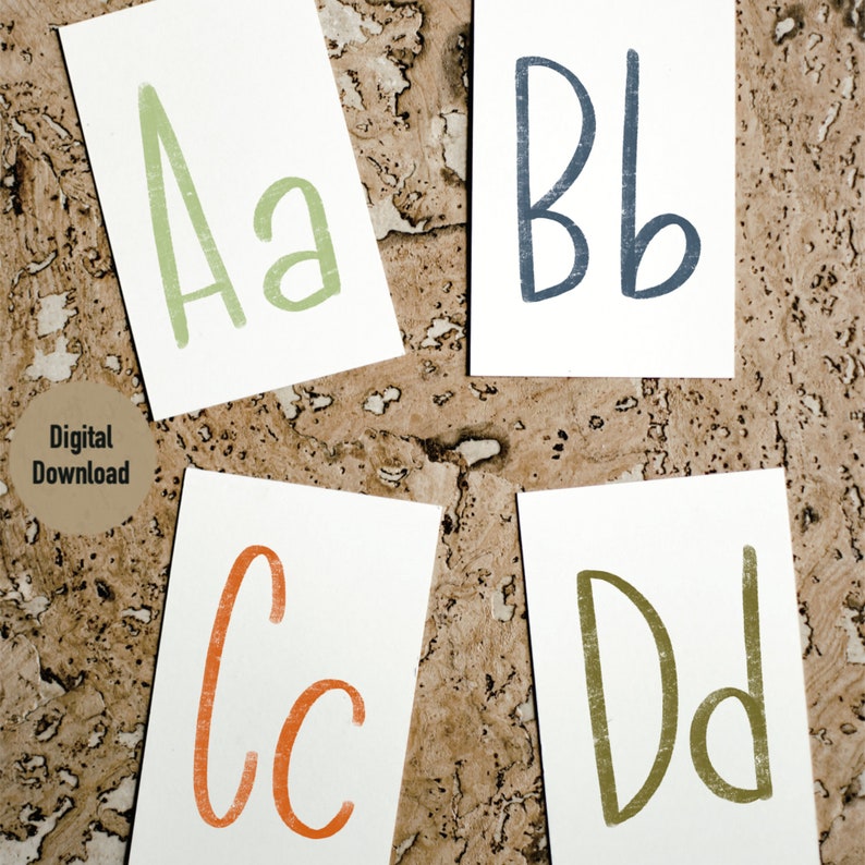 Printable Alphabet Flashcards. Early Literacy for Homeschool ...