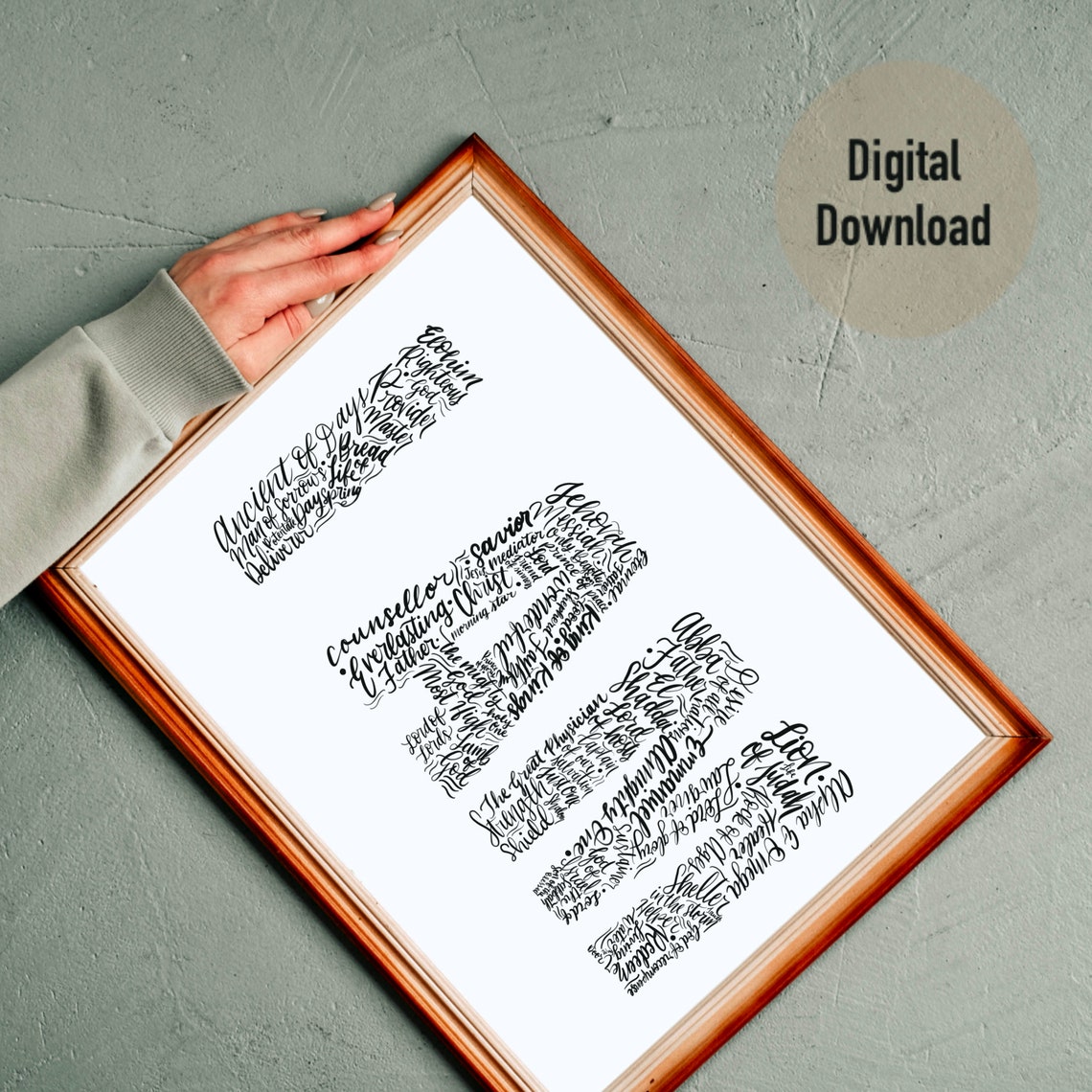 Names of God, Scripture Art Download, Scripture Word Art, King James ...