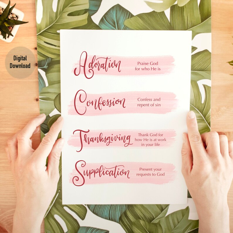 Prayer Journal Printable for Morning Bible Study Routine. Instant ...