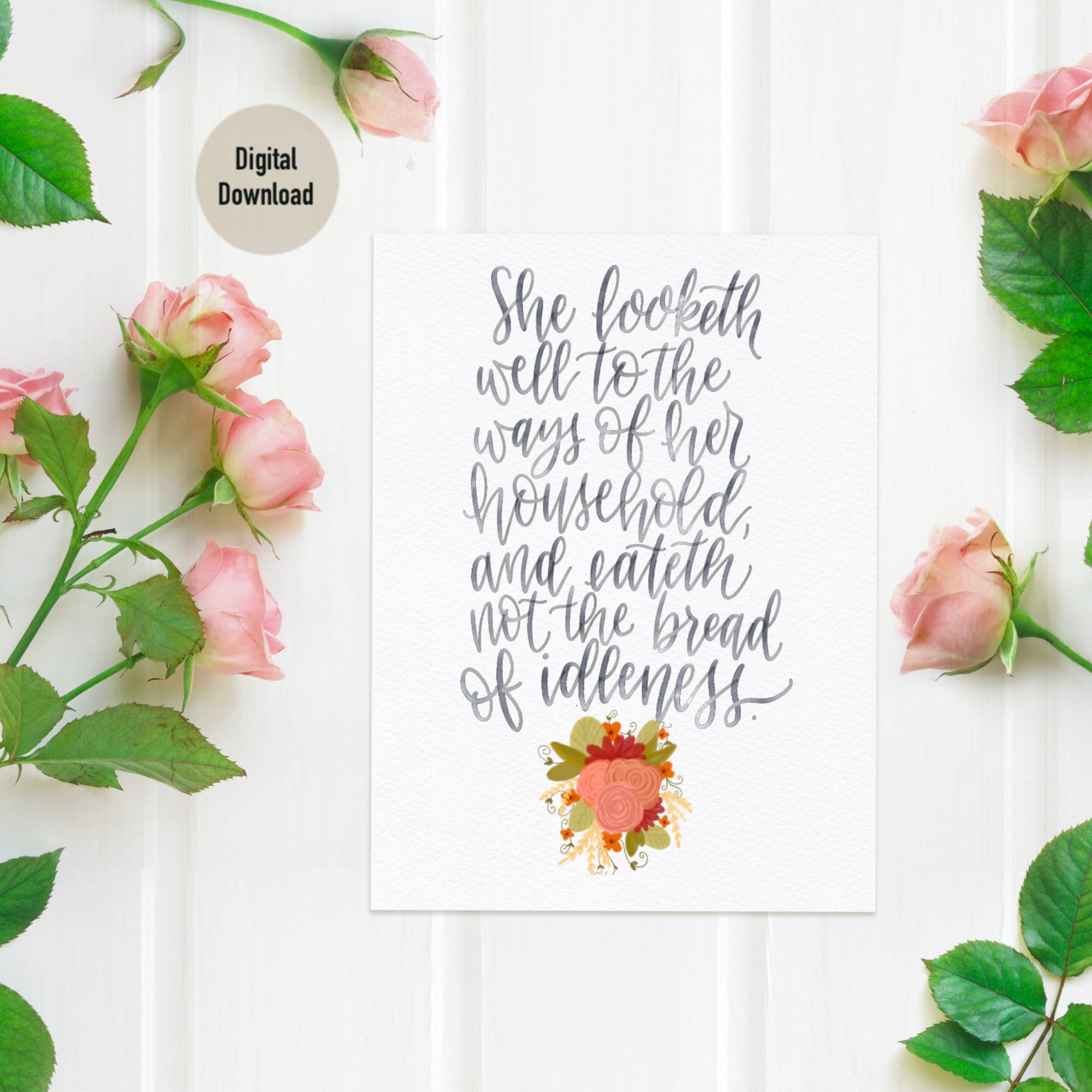 Proverbs 31 Scripture Memory Cards: Printable Gift for Mother's Day ...