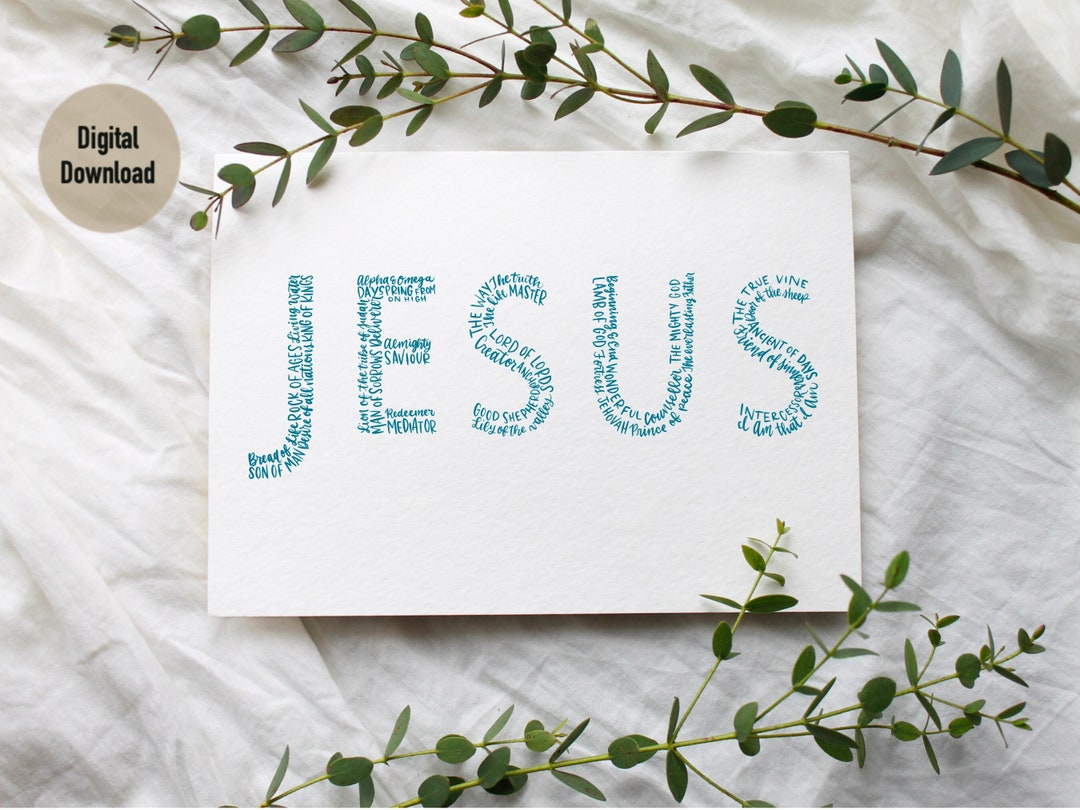 Scripture Word Art, Names of God Wall Art, Jesus Wall Art, Names of ...