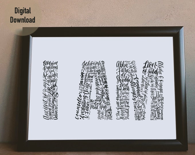 Names of God, Scripture Art Download, Scripture Word Art, King James ...