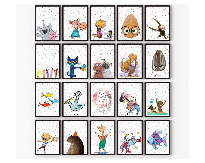 Book Character Posters, Classroom Decor, Printable Classroom Decor ...