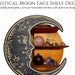 Mystical Moon Face Yellow Shelf Décor, Wall Décor, Crystal Storage ...