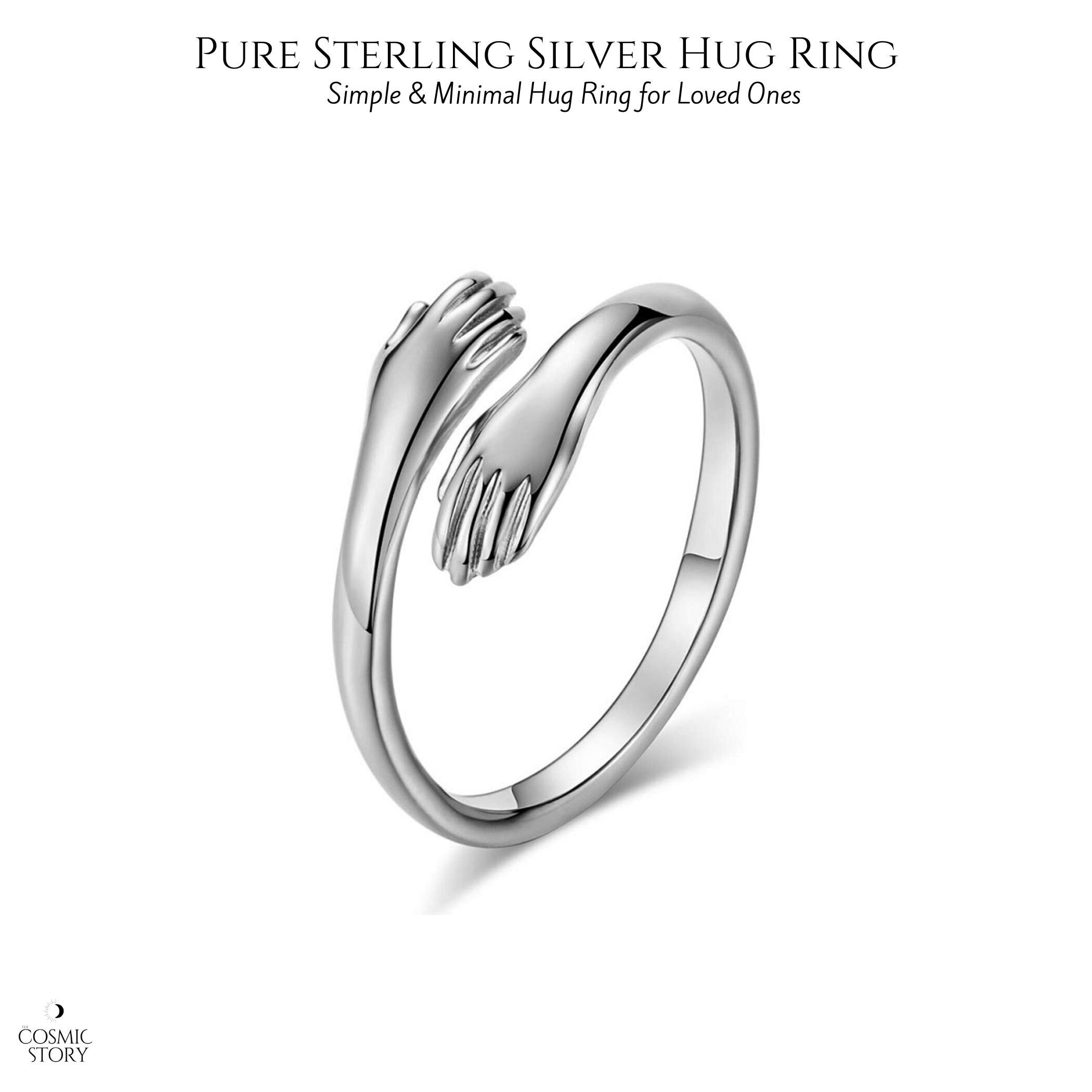 Pure Silver Hug Ring Sterling Silver Hug Ring Love You Ring - Etsy