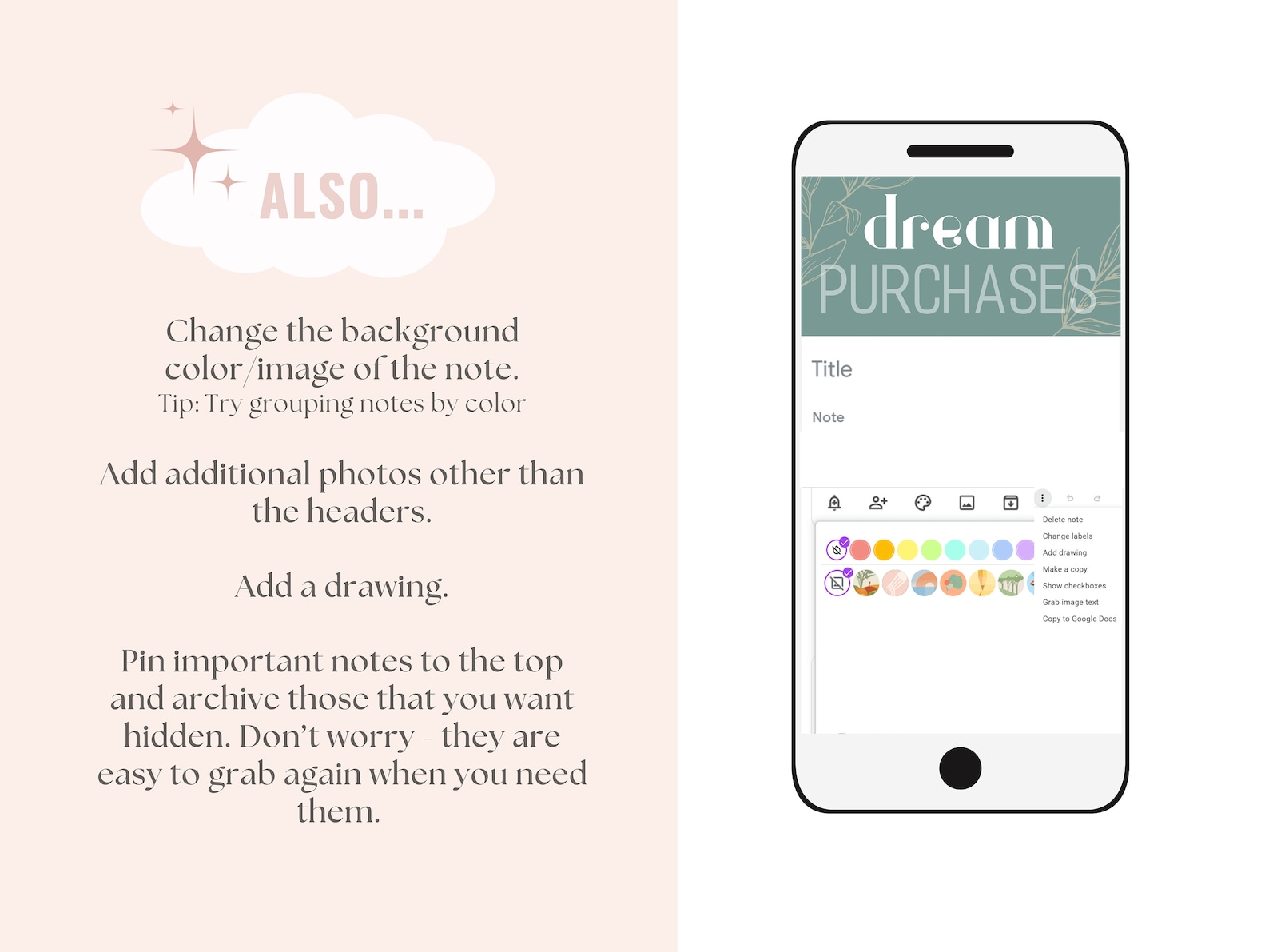 Google Keep Headers: 50 Canva Template Designs, Note Taking, Planner ...