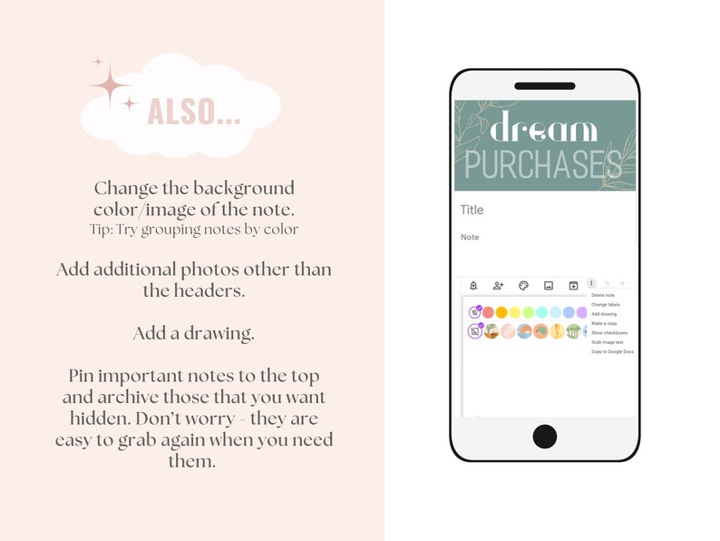 Google Keep Headers: 50 Canva Template Designs, Note Taking, Planner ...