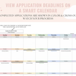 College & University Application Tracker | Google Sheets Student ...
