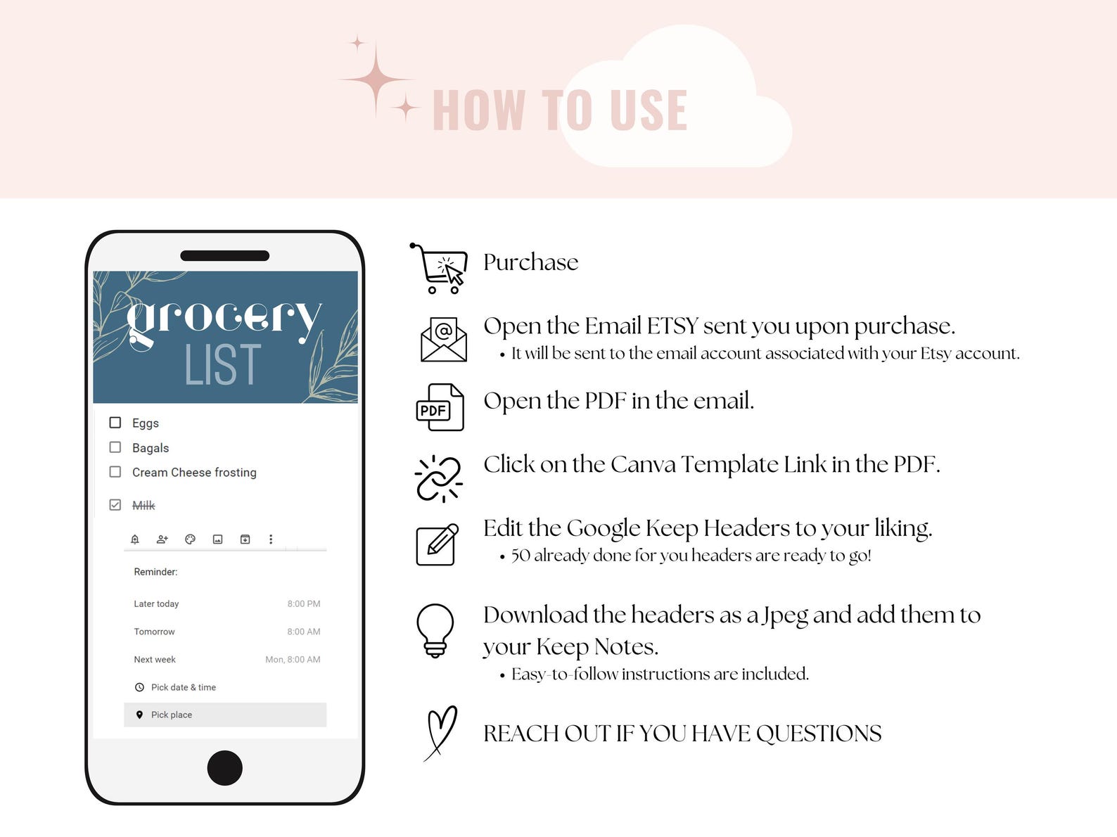 Google Keep Headers: 50 Canva Template Designs, Note Taking, Planner ...