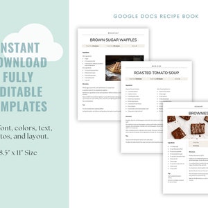 Editable Recipe Book Template: Family Cookbook (google Docs, Canva) - Etsy