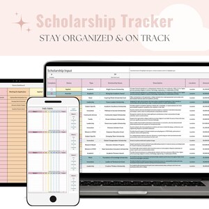 Scholarship Tracker Google Sheets: College, University, Application ...