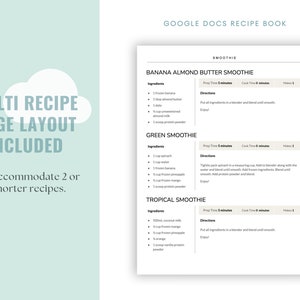 Editable Recipe Book Template: Family Cookbook (google Docs, Canva) - Etsy