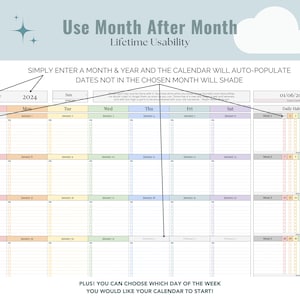 Monthly Planner Google Sheets Template: Task & Habit Tracker (digital ...