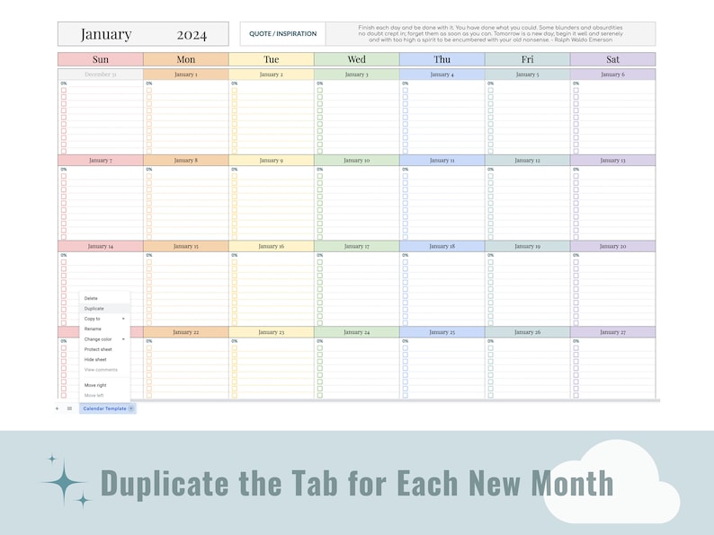 Monthly Planner Google Sheets Template: Task & Habit Tracker (digital ...