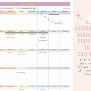 Student Course & Assignment Tracker: University Planner, College ...