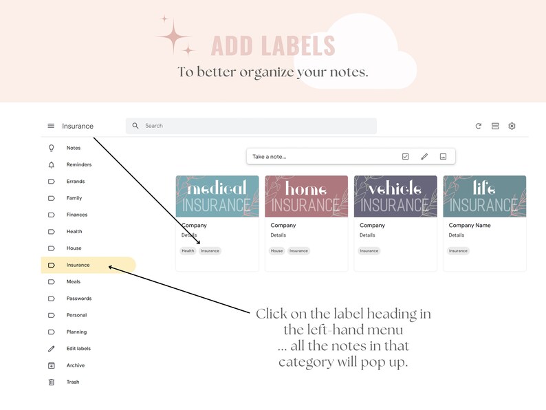 Google Keep Headers: 50 Canva Template Designs, Note Taking, Planner ...