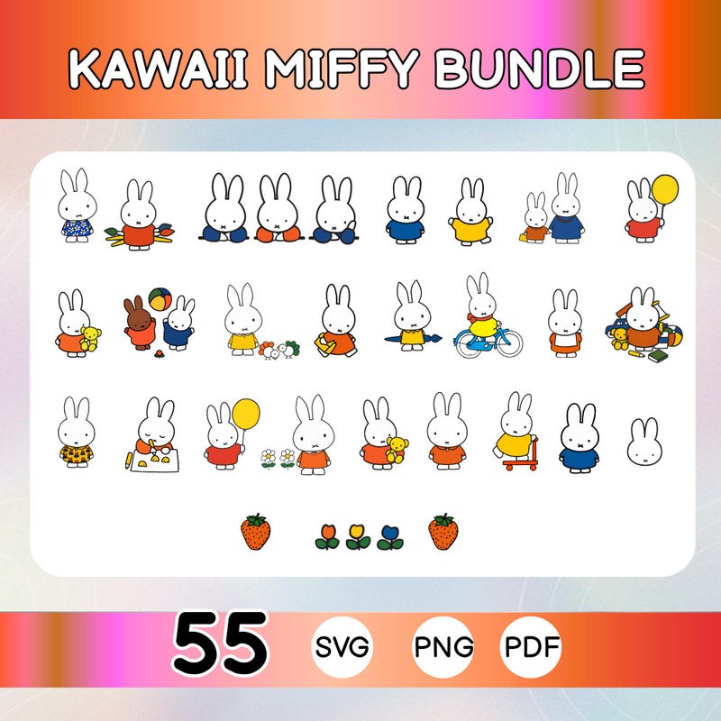 Miffy Printable Stickers - Etsy