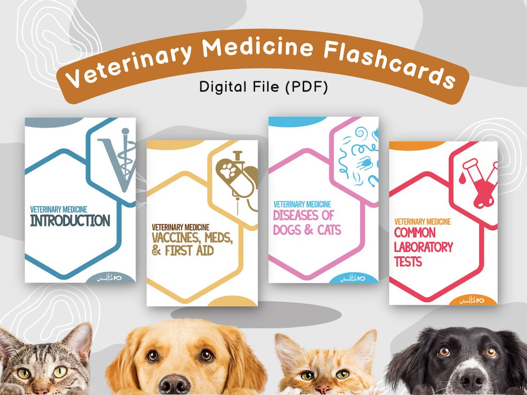 Veterinary Pocket Reference Cards / Vetmed Flashcards / Veterinary ...