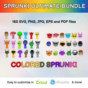 160 Incredibox Ultimative Sprunki Bundle Sprunki Beats Gaming Clipart ...