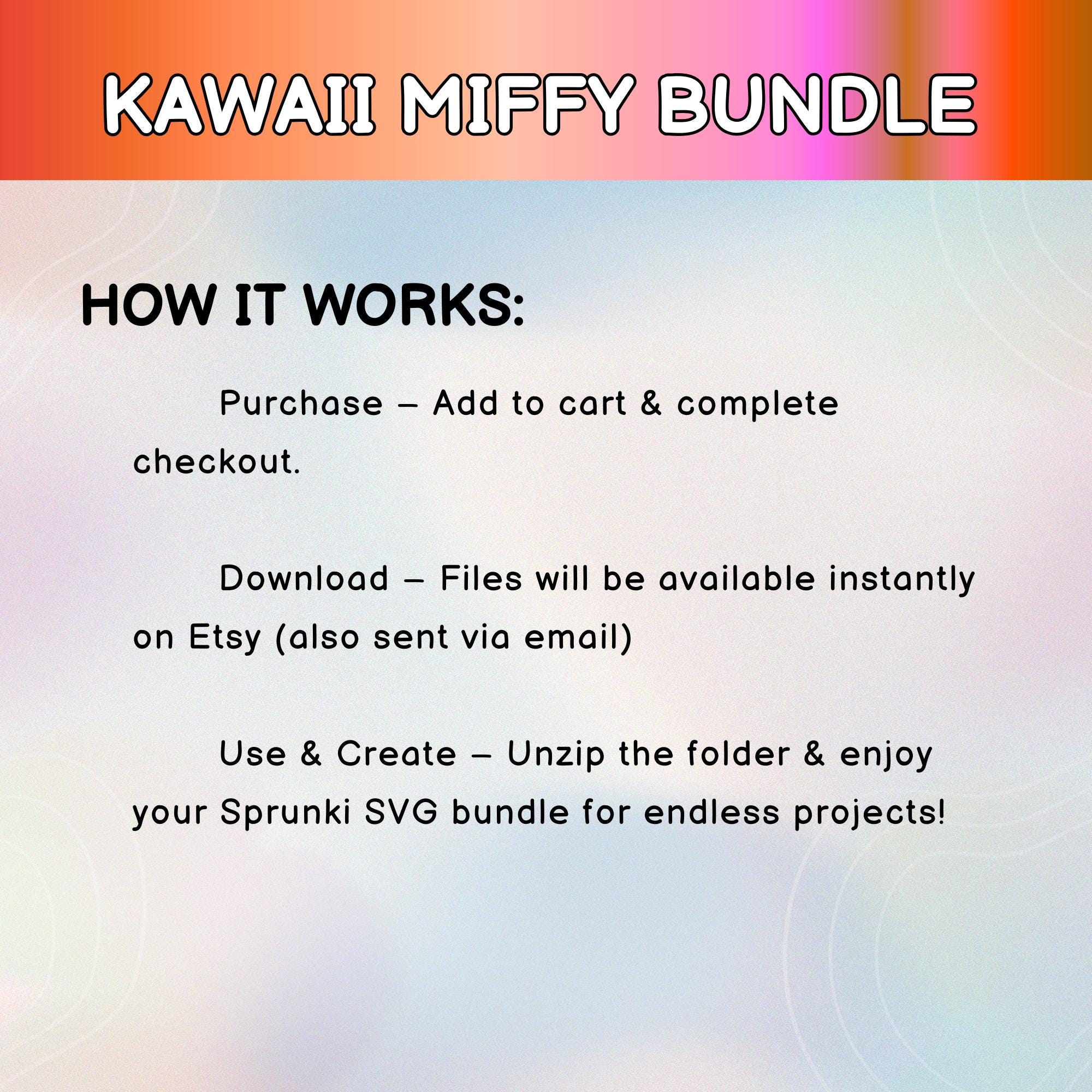 Kawaii Miffy SVG Bundle – Cute Bunny Clipart for Cricut, Silhouette ...