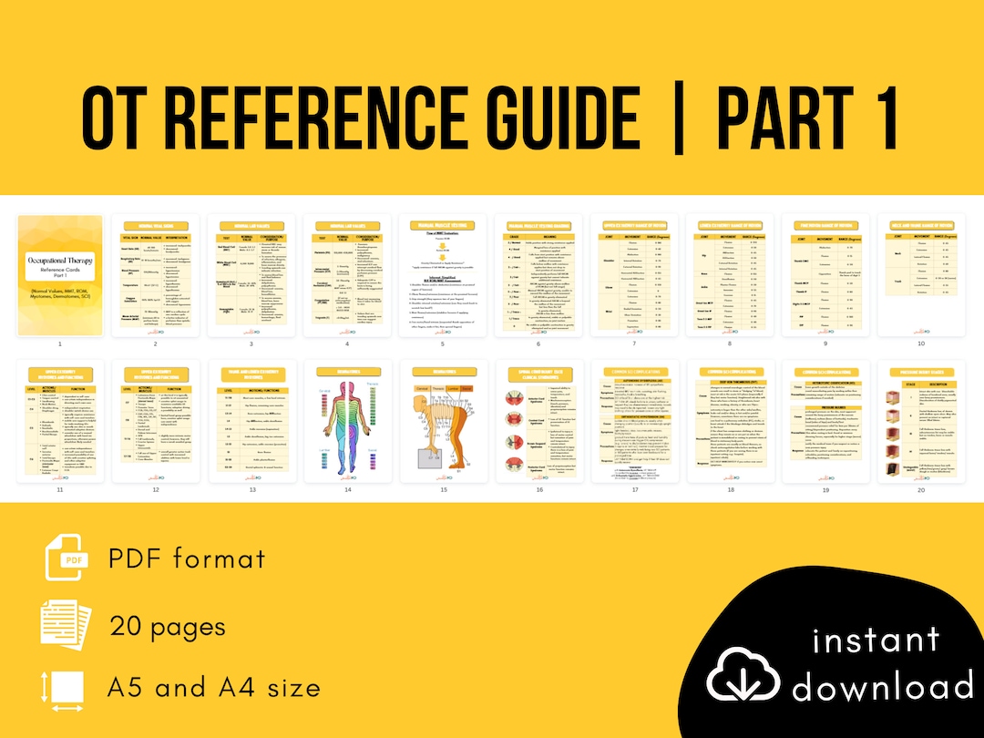 OT Reference Guide Part 1 for OT Students, Fieldwork and Practicing ...