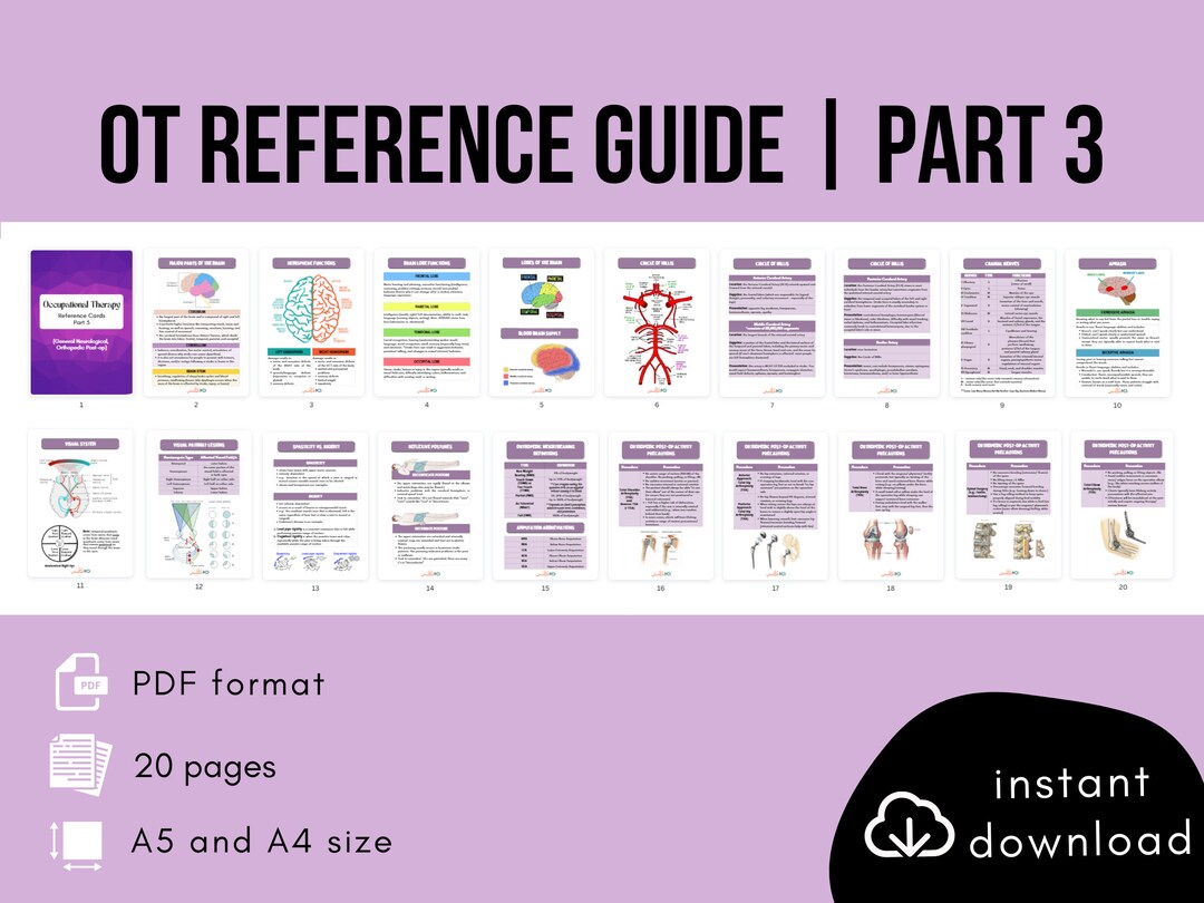 OT Reference Guide Part 3 for OT Students, Fieldwork and Practicing ...