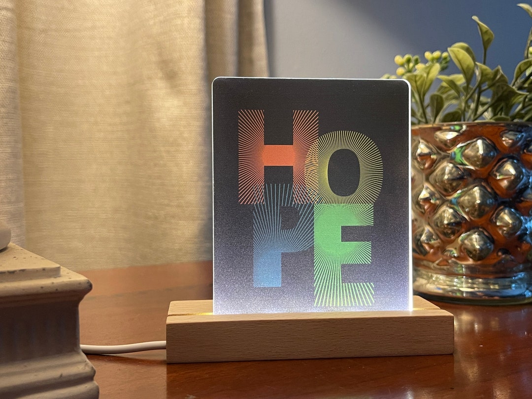 Acrylic Hope Sign LED Light Acrylic Night LED Light - Etsy