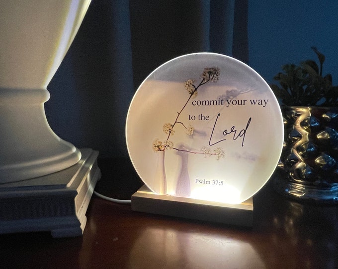 Bible Verse LED Light Custom Bible Verse Night Light LED Christian ...