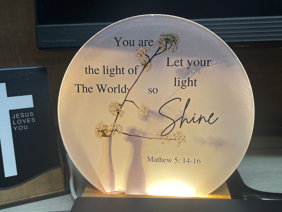 Bible Verse LED Light Custom Bible Verse Night Light LED Christian ...