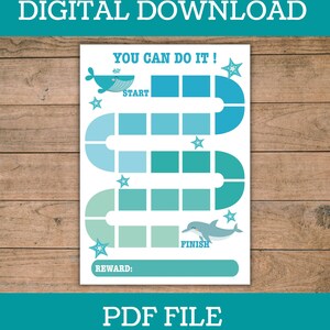 Sea Life Printable Reward Chart for Kids Digital Download / - Etsy