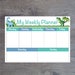 Printable Weekly Schedule for Kids - Digital Download / Dinosaur - Etsy