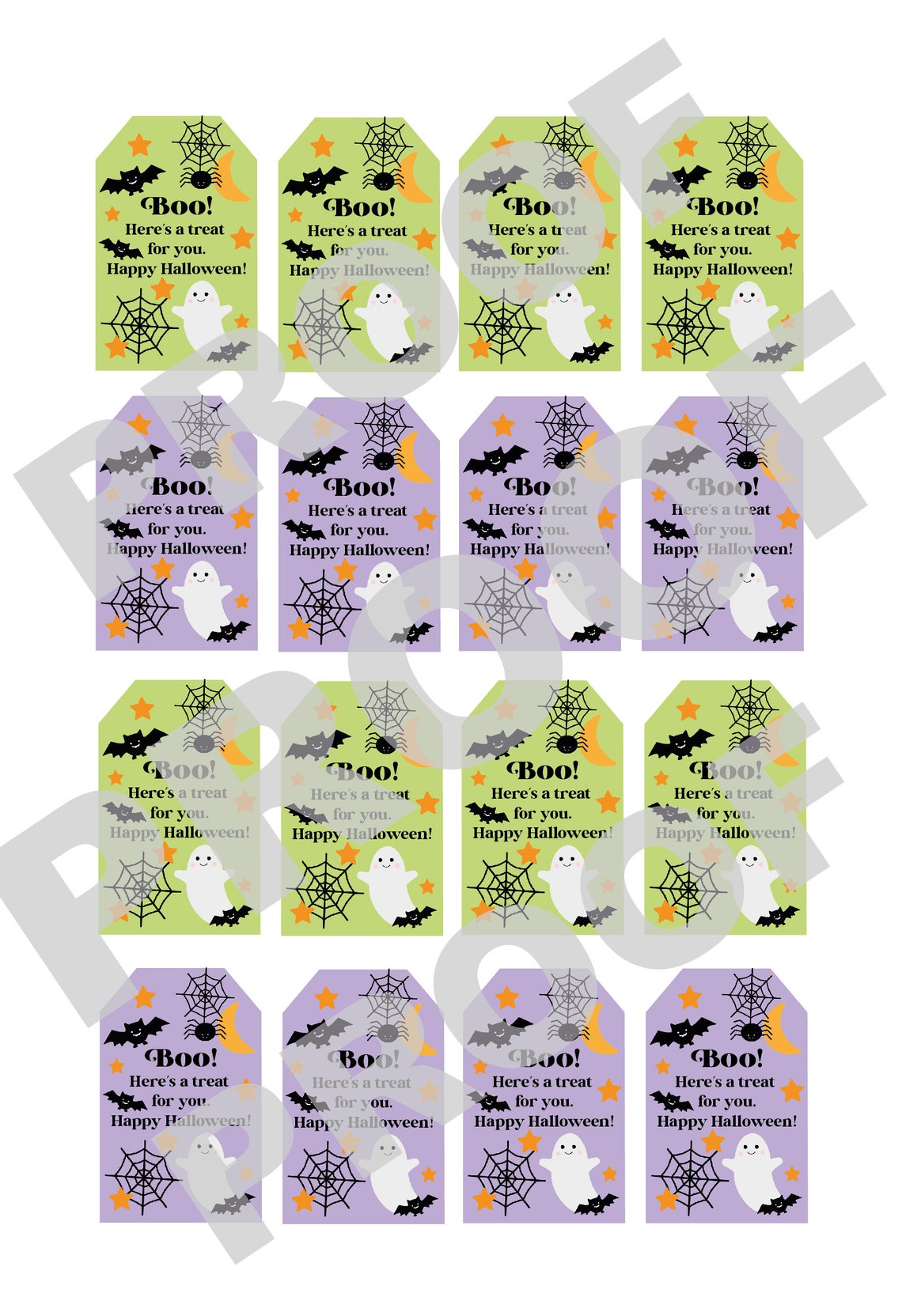 Printable Halloween Treat Labels / Trick or Treat Labels / Digital ...