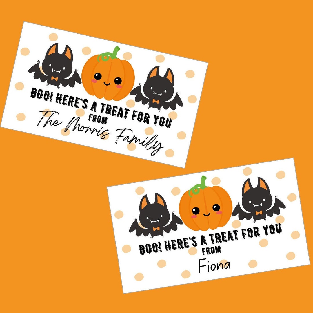 Editable Printable Halloween Treat Labels / Trick or Treat Labels ...