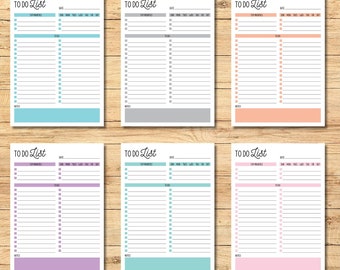 To Do List - Pastel Rainbow Theme Digital Download - Etsy