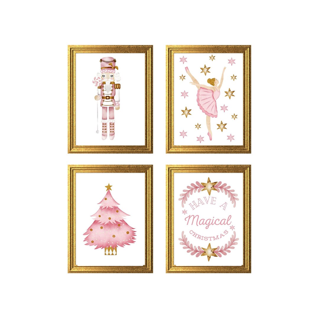 4 Printable Nutcracker Christmas Wall Art / Watercolor Christmas ...
