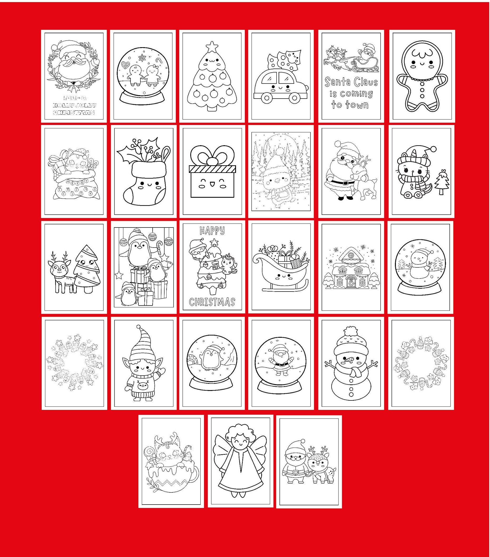 27 Printable Christmas Colouring Pages - 27 Cute Christmas Colouring ...