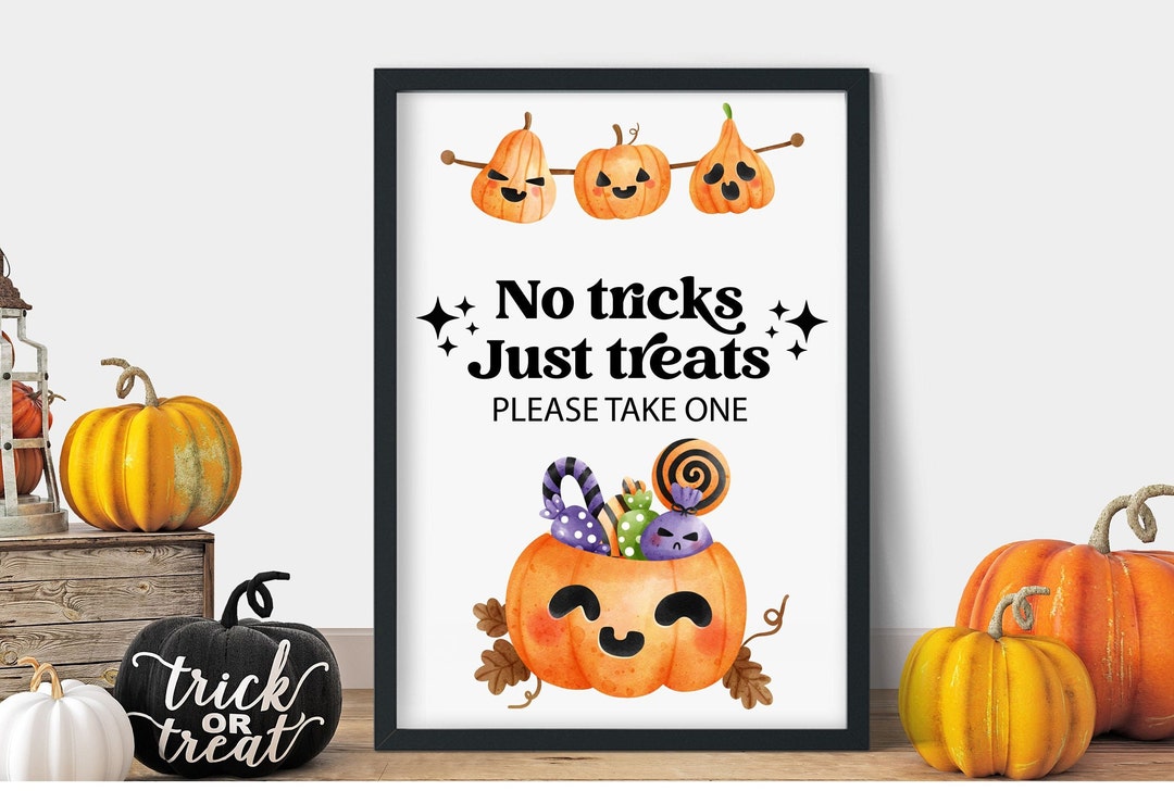Halloween Welcome Sign Poster / Trick or Treat Welcome Sign / Digital ...
